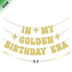 In My Golden Birthday Era Banner for Golden Birthday Party Singer Birthday Party Decorations