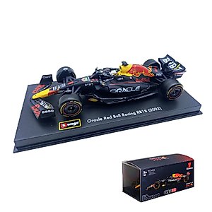HTLNUZD Bburago 1:43 2022 F1 Champion Racing RB18#1 Formula Max Verstappen 1/43 NO.1 Alloy Car Die Cast Model Toy Collectible (Hardcover Version)