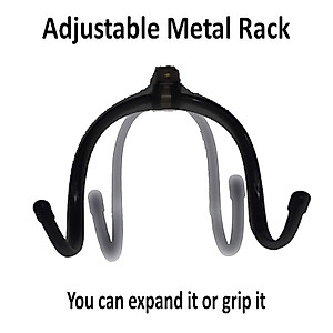 Pmsanzay （2 Pack） W-Type Claw Rack — Universal Football Holder Rack for All Football Wall Mount Sports Ball Holder Ball Rack Storage Football Display Ball Stand Steel Black -No Ball Included