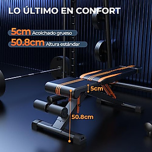 900LBS Adjustable Weight Bench - Bonvork Foldable Workout Bench Press with 80 X 40MM Heavy Duty Steel for Home Gym,Incline Decline Strength Training Bench for Full Body Exercise with Fast Folding