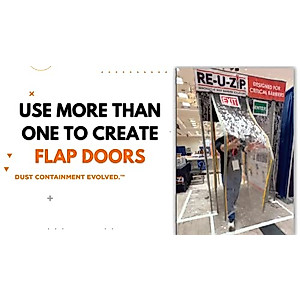 RE-U-ZIP® Reusable Magnetic Entry Strip™ | Patented Self-Closing Dust Barrier Zipper | Starter Kit