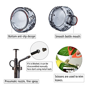 XXXFLOWER Glass Plant Mister Spray Bottle for Indoor Plant Spritzer Succulent Watering Bottle with Bronze Plastic Pump Watering Can Vintage Small Pot (grey)