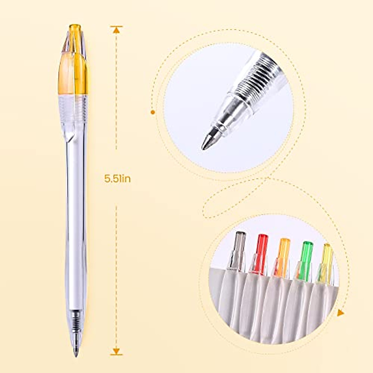 Wanmbo Gel Pens Ink Pens 6pcs Fine Point Rolling Ball Gel Pens Black Ink Smooth Writing and Stylus Pens for Touch Screens (Multicolor2)