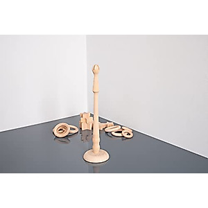 TickiT - 73911 Wooden Ring Stand Base - Heuristic Play - Loose Parts Montessori-Style Toy - Natural Toddler Toys