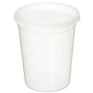 32oz plastic soup/Food container with lids (240 Pack)