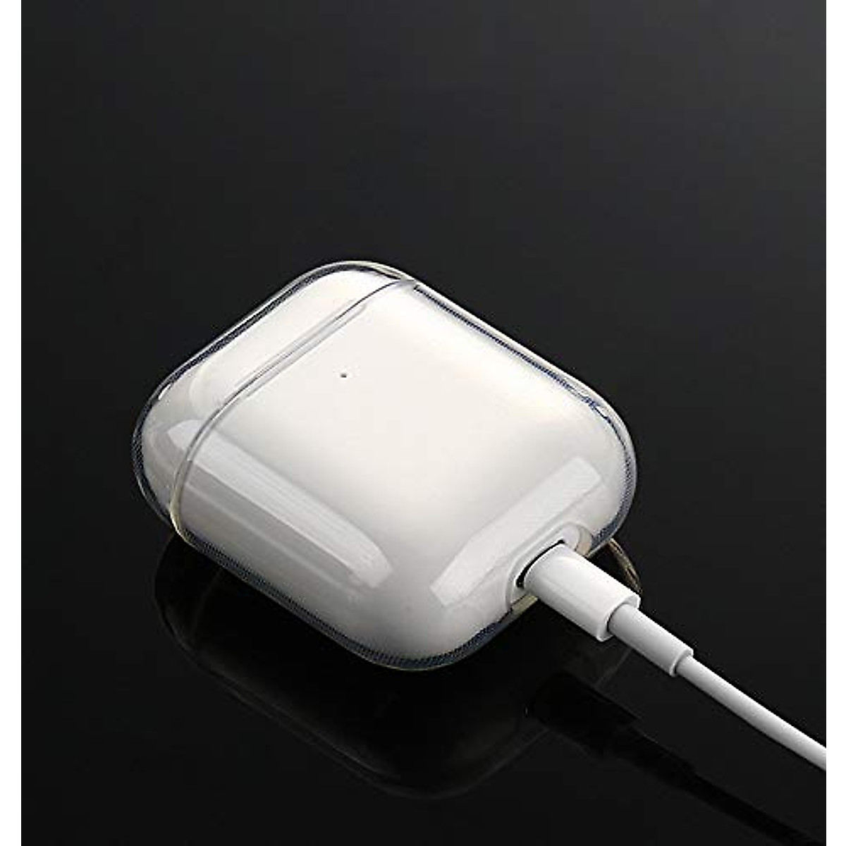 BTS Airpods Case Cute Clear Protective Cover Skin with Keychain for Girls BTS Merch Compatible with Apple Airpods 1&2