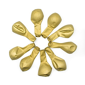 oditton Gold Balloons, 50PCS Birthday Balloons, Shiny Metallic Finish Balloons, 12inch(30cm) 100% Latex Helium Balloons, Vibrant Party Atmosphere for Memorable Celebrations