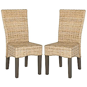 Safavieh Home Collection Ozias Grey Wicker 18-inch Dining Chair