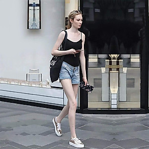 HUA ANGEL Ultra Slim Thin Women Wallet, RFID Blocking Credit Card Holder Bifold Long Purse Magnetic Buckle Ladies Billfold