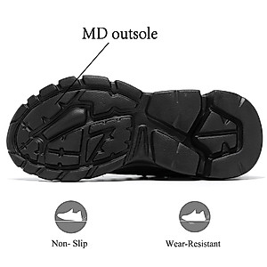 Women's Running Shoes Non Slip Shoes Breathable Lightweight Fashion Sneakers Slip Resistant Athletic Sports Walking Gym Work Shoes Black