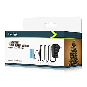 Lenink AC Power Supply Adapter for AAA Battery,Replace 2 AAA Battery,Black