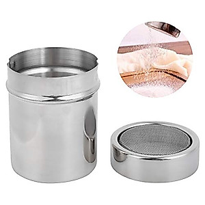 Stainless Steel Salt and Pepper Shakers, Spice Shakers, Glass Spice Jars Seasoning Shaker Dispenser with Rotatable Lid, Salt and Pepper Shakers for Salt Sugar Spice Pepper