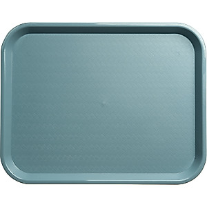 CFS Cafe Plastic Fast Food Tray, 14" x 18", Slate, (Pack of 12)