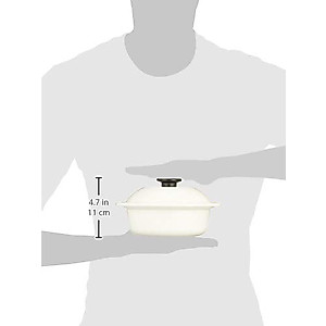 Nodahoro KO-21MW Heat-Resistant Pot, Enamel, Gas Fire/Induction Compatible, Large, Single Person Pot, Ramen, Udon, Made in Japan, Individual Pot, Coconabe, Milky White