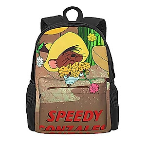 NALCKA Speedy Anime Gonzales Backpack with Large Capacity Laptop Backpack Business Daypack Adjustable Shoulder Strap Bookbag 16.5 inch