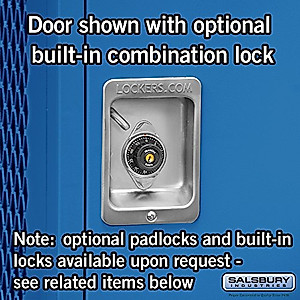 Salsbury Industries 71024BL-U Solid Door 6-Feet High 24-Inch Deep Unassembled Standard Gear Metal Locker, Blue