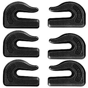 6Pcs Weld-On Chain Hook, 3/8 Inch Grade 70 Clevis Grab Hooks for Tractor Bucket, Heavy Duty Grab Hook Weldable for Chain Pulling and Lifting, Forged Steel Weld Hooks for Rigging/Forklift Trailer