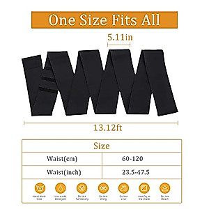 Dumoyi Waist Trainer for Women Lower Belly Fat, Wrap Waist Trainer for Women, Snatch Me Up Bandage Wrap, Plus Size Waist Wraps for Stomach, Waist Trimmer for Women Black