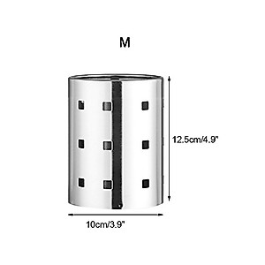 GLOGLOW Utensil Holder Stainless Steel, Kitchen Utensil Holder Caddy, Chopsticks Cutlery Cooking Utensil Organizers, Tableware Storage Rack(M)
