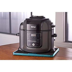 Nifty Large Appliance Rolling Tray - Aqua, Home Kitchen Counter Organizer, Integrated Rolling System, Non-Slip Pad Top for Coffee Maker, Stand Mixer, Blender, Toaster