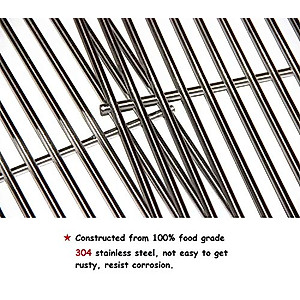 LS'BABQ Stainless Steel Cooking Grid Replacement for Weber Spirit 300 Series, Genesis Silver B/C, Gold B/C, Genesis 1000-3500,Genesis Platinum B & C,Set of 2