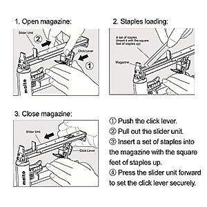 meite MT7116 with 3/8" Length 304 Stainless Steel Staples for Upholstery