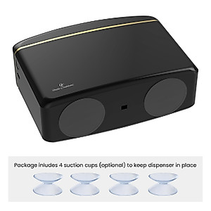 Countertop Multifold Hand Paper Towel Dispenser by Oasis Creations, Single Sheet Dispensing – Glossy Black