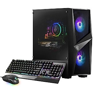 MSI Codex R (Tower) Gaming Desktop, Intel Core i5-10400F, GeForce RTX 2060, 16GB Memory, 500GB SSD + 1TB HDD, WiFi 6, VR-Ready, Windows 10 Home Adv. (10SC-033US)