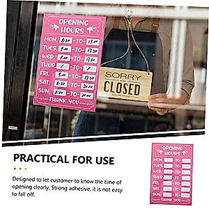 Ciieeo 3pcs business hours sign hours of operation signs open signs for business store open signs business hours door closed open hour labels neon open sign variable customize office pvc