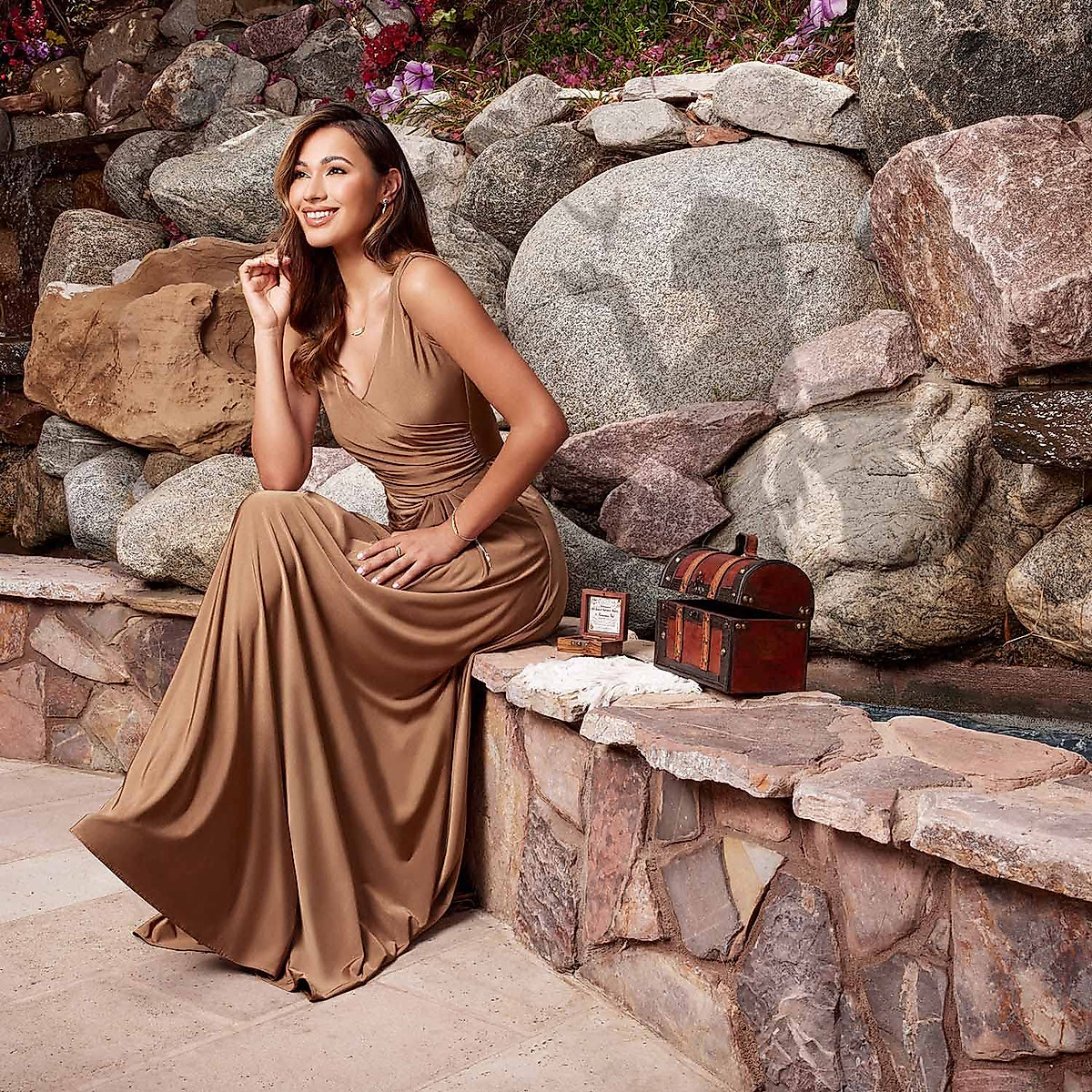 Jewelili Enchanted Disney Fine Jewelry Sterling Silver 1/6 CTTW Pocahontas Feather Pendant