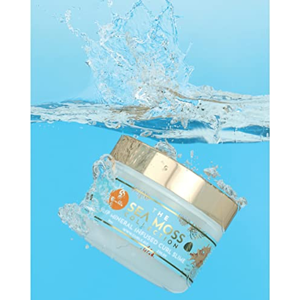 Curls Sea Moss Sea Slip Mineral Infused Slime Hair Jelly - Promotes Healthy Hair Growth - Protects Hair From Styling Damage - Delivers Shiny, Defined, Hydrated 8oz, 1 Count