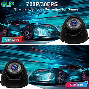 IEights Webcamera_USB USB Infrared Camera Day Night Vision PC Camera CCTV Dome IR Webcam for Computer Indoor Outdoor Waterproof USB Security Camera High Speed Lightburn Camera for Laser Engraver