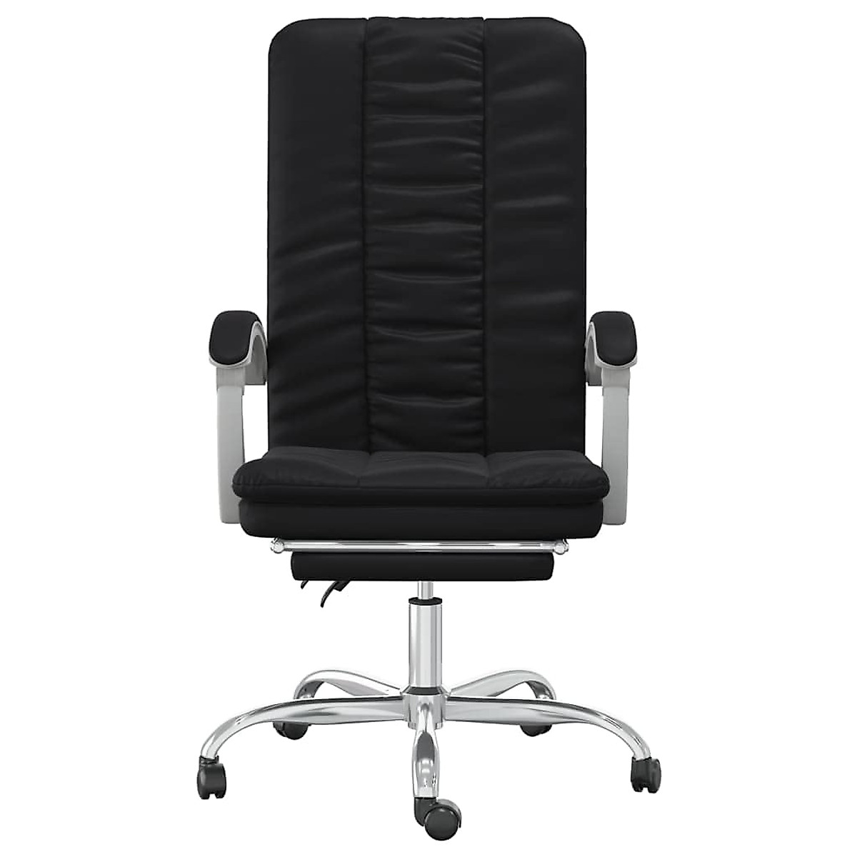 MBFLUUML High Back Computer Chair, Home Office Chair, Reclining Office Chair Black Faux Leather Suitable for Home Office