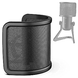 FIFINE USB Studio Recording Microphone Computer Podcast Mic with Pop Screen for PC, PS4 (K690+U1)