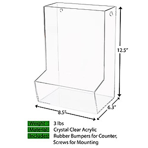 SimplyImagine Acrylic Wall Toy Dispenser, Hanging Organizer and Storage Bin for Children’s Playroom - Clear Holder for Blocks, Cars, Trains, Balls, Darts, Snacks & More, Container for Indoor/Outdoor
