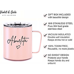 VIOLET & GALE Abuelita Gifts for Grandma - 12oz Coffee Mug Tumbler Cup - Abuela Gifts in Spanish - Regalos Para Abuelas