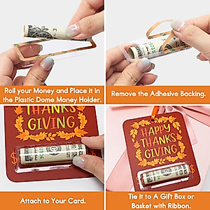 Thanksgiving Money Cards for Cash Gift Holders Fall Gift Ideas Paper Thank You Money Card Holder with Blister Box Double-Sided Tape for Gift Cards and Cash Not Including Money - Set of 6