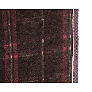 Rider's International by Dover Saddlery Cozy Neck Plaid Fleece Cooler, Size 78, Mahogany Rose Plaid