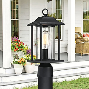 MrSconce Pier Mount Base 2 Pack, Cast Aluminum Outdoor Post Light Adapter, Outdoor Post Lights, Lamp Post Light Fixture