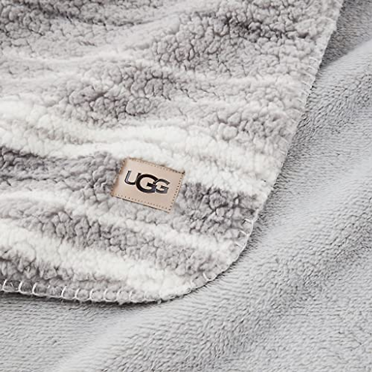 UGG - Daybreak Throw Blanket - Soft Striped Ombre Throw Blanket - 50" x 70" - Warm Accent Blanket for Couch or Bed - Cozy Home Décor - Stone