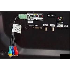 Video Cable BN39-01154W 0.3m 3.5mm Male 2.5mm Male to 5RCA Female Plug Audio Video AV Adapter Cable Cord for Samsung LED TV, Compatible ME40A ME40B ME46A ME46B ME55A ME55B ME65B ME75B Series TV