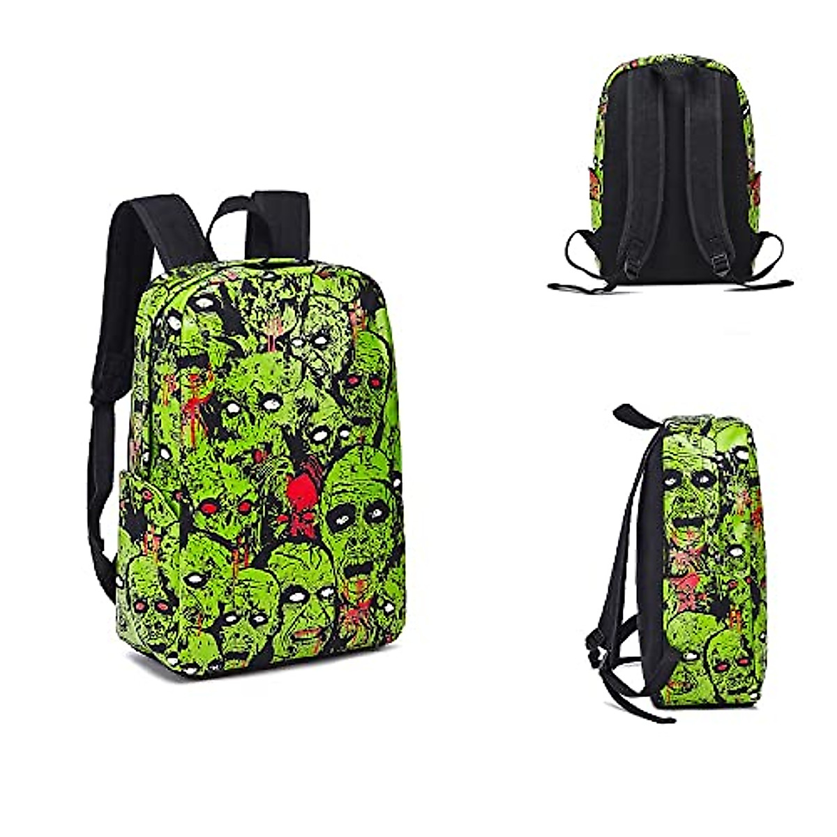 MAEHARRT Green Goth Backpacks Skeleton Backpack Skull Backpack Y2k Backpack Gothic Backpack Punk Emo Backpack Luminous Backpack