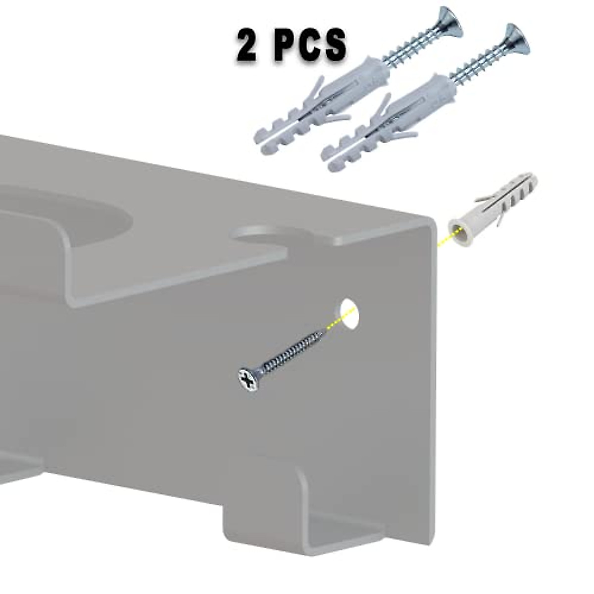 Hair Dryer Holder Wall Mounted - Hanging Blow Dryer |Blow Dryer Holder Rack for Dyson Supersonic Hair Dryer Stainless Steel, Hair Dryer Rack for Bathroom | Black (White)