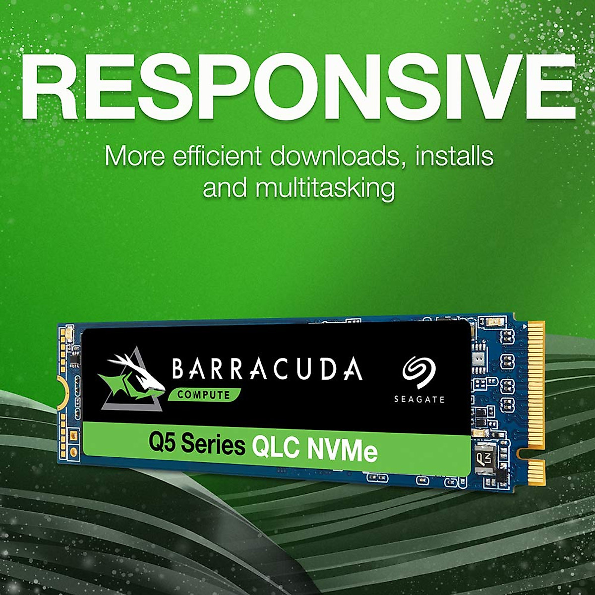 Seagate Barracuda Q5 2TB Internal SSD - M.2 NVMe PCIe Gen3 ×4, 3D QLC for Desktop or Laptop, 1-Year Rescue Services (ZP2000CV3A001)