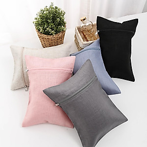 HSOFTIFY 2 Pcs 100% Linen Travel Laundry Bags for Dirty Clothes 8.7 * 11.8inches and 11.8 * 15.7inches Wash Bag for Traveling Wet Dry Bag Kids Underwear Suitcase Luggage Compression Necessities,Pink