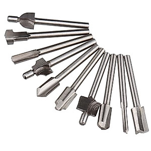 Wolfride 20Pcs Rotary Tool Router Bits 1/8" Shank Rotary Bits for Wood Carving