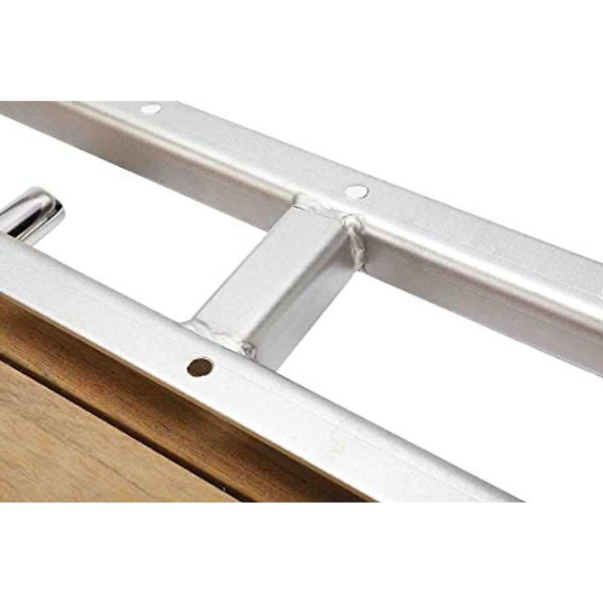 HYDDNice 26"x16" Wall Mounted Teak Folding Shower Seat Bench Bathroom Stool Solid Wood Fold Down & 316 Stainless Steel Accessories