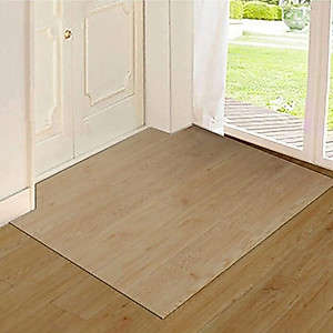 Clear PVC Desk Chair Mat Area Rugs Office Desk Chair/Dining Table Floor Protector Mat, HD Transparent Carpet Hallway Hardwood Floors Mat Protect Pad, Non-Skid, Waterproof, 80/100/120/140cm wide for Of