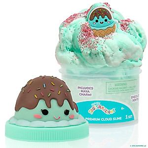 Original Squishmallow Maya The Ice Cream Premium Cloud Slime, Chocolate-Scented, Party Favors for Kids 8-12, Girl Toys 8-10 Years Old, Slime Kit for Girls Ages 8-12, Slime for Kids