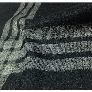 Livativ Bleu Nero Luxurious Winter Scarf for Men and Women – Large Selection of Unique Design Scarves – Super Soft Premium Cashmere Feel Black Grey Center Plaid